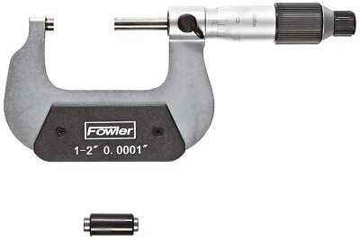 Fowler Swiss Style Outside Inch Micrometer, 1-2" Measuring Range 52-229 ...