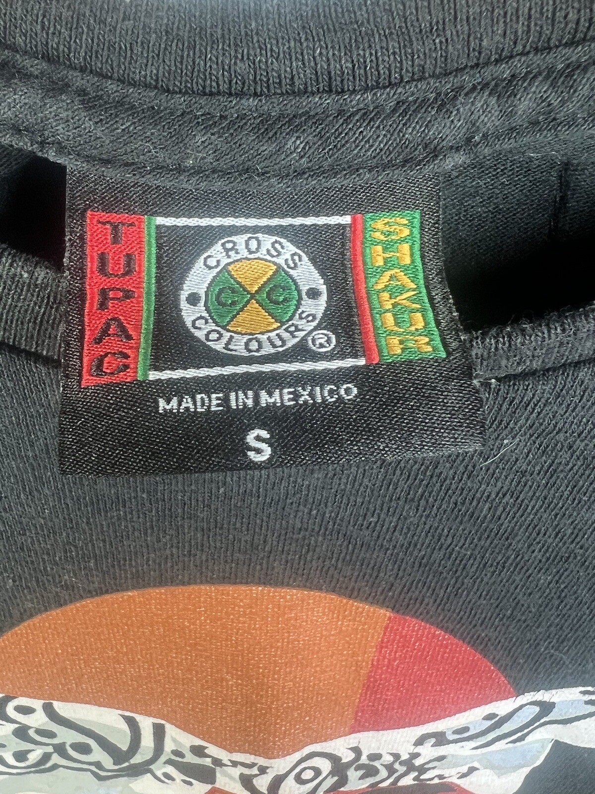 Retro Tupac Shakur Rapper themed Black colored Size S… - Gem