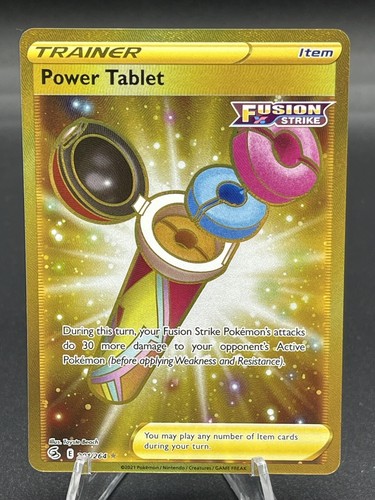 Pokemon Fusion Strike Power Tablet 281/264 Full Art Secret Rare Gold ...