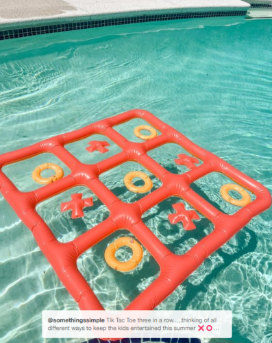 Sun Squad Inflatable Pool Tic Tac Toe--46" x 46" | eBay