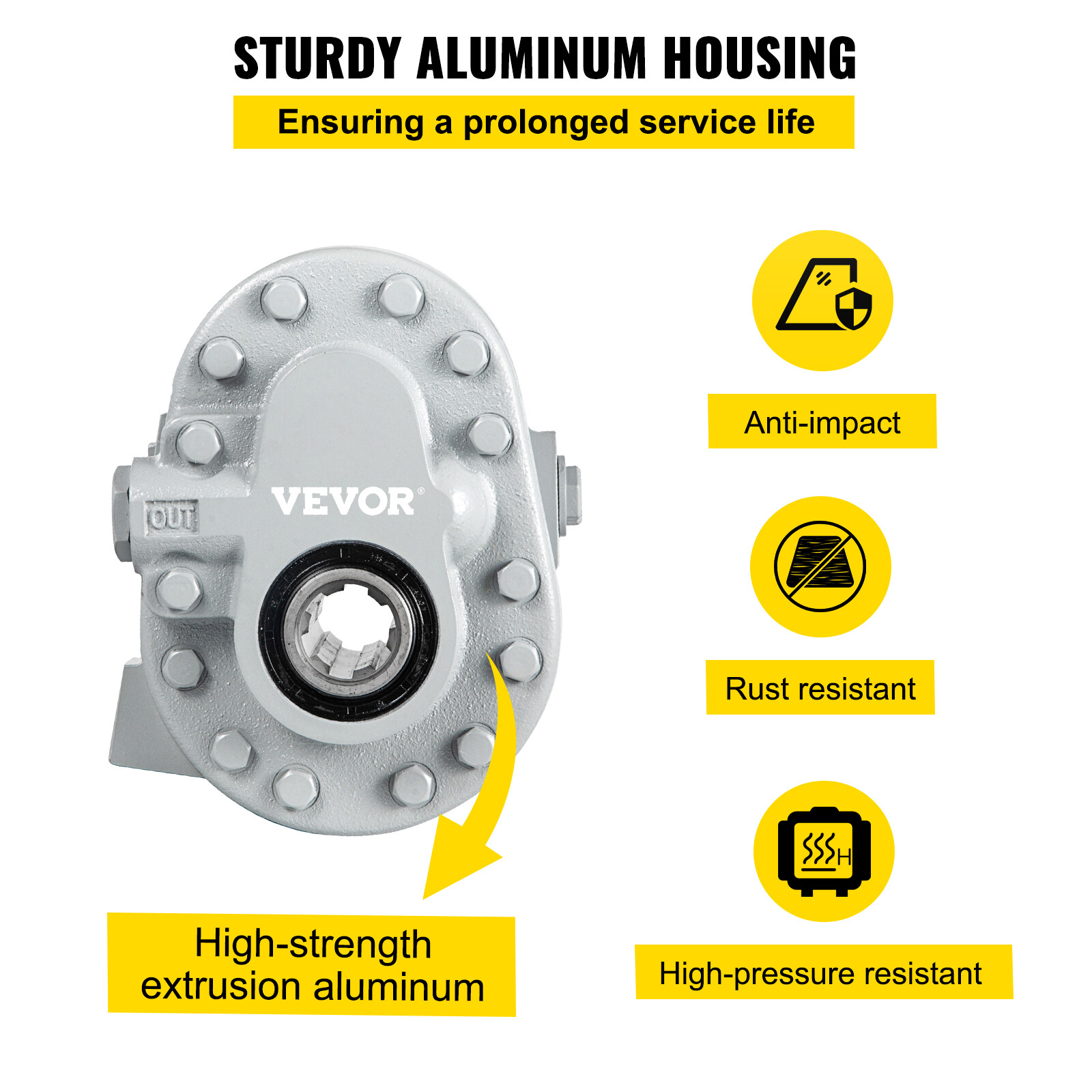 VEVOR Hydraulic Tractor PTO Pump GP-PTO-A-7-6-S 16.6 GPM 540 RPM 9-8902 ...