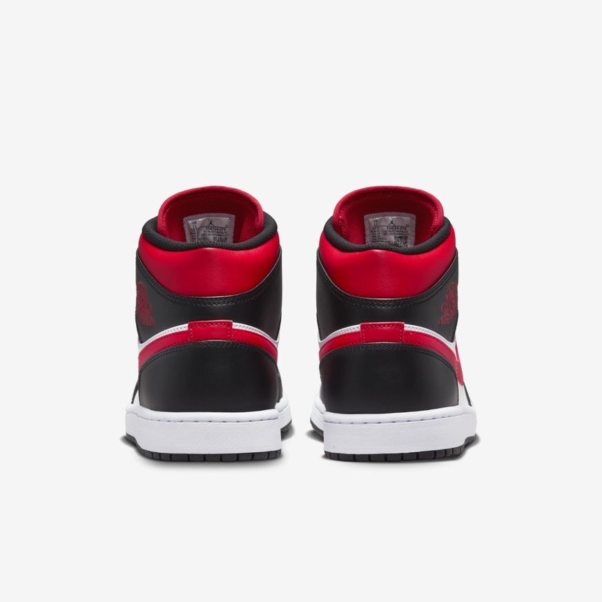 New Nike Air Jordan 1 Mid Fire Red Shoes Sneakers - Black (554724-079 ...