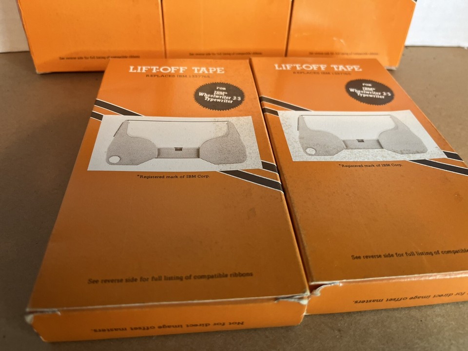 (5 Boxes) IBM Easystrike Lift Off Wheelwriter Tape 1337765 by Ko-Rec ...