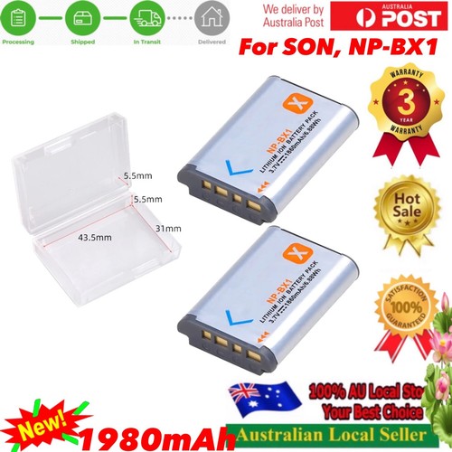 2x 1980mA NP-BX1 Battery For Sony Cyber-shot DSC-HX300 DSC-RX100/B ...