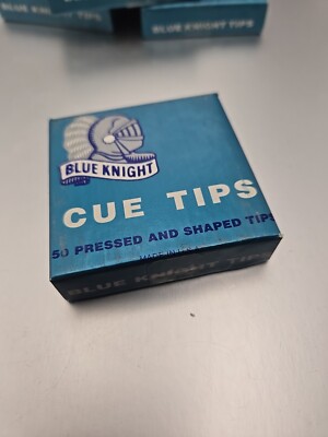 50 Blue Knight Billiard Pool Cue Tips by Tweeten Fibre Co-1 box- Size ...
