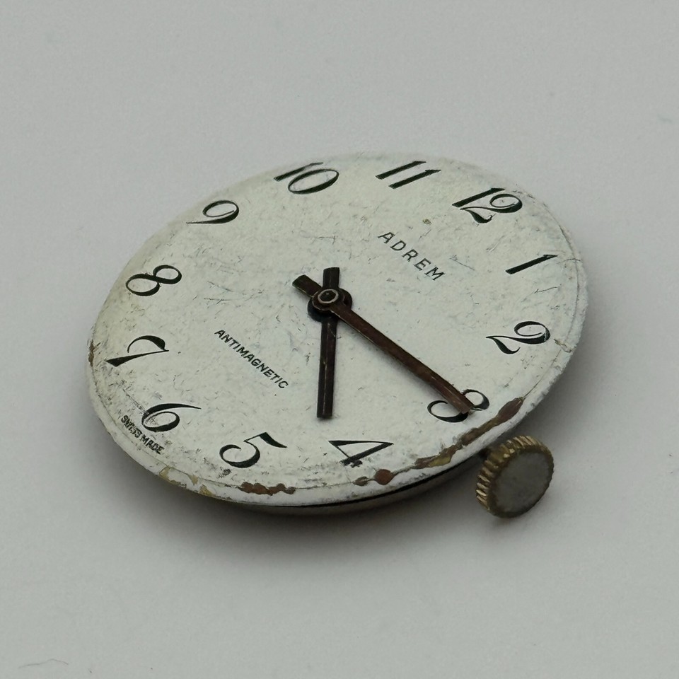 Adrem EB 8800 Watch Movement Men's Manual Wind Swiss Vintage Parts ...