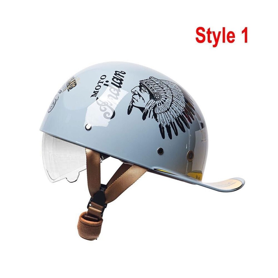 Retro Baseball Cap Helmet Motorcycle Half Helmet Duck Helmet Scooter ...