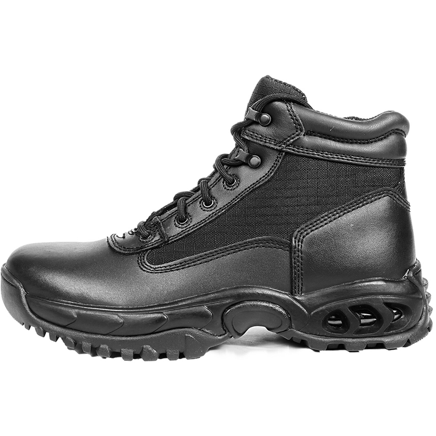 Ridge Men Waterproof Leather Non-Slip Tactical Military Work Black Shoe ...