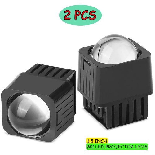 2x 1.5" inch Mini Bi LED Projector Lens 60W 6000K Headlight Retrofit ...