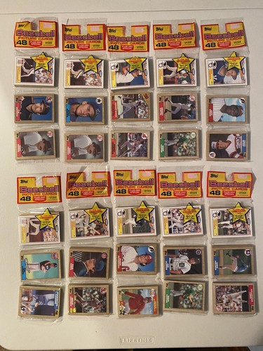 Lot of (10) 1987 Topps Baseball Rack Packs - Each pack has 49 cards ...