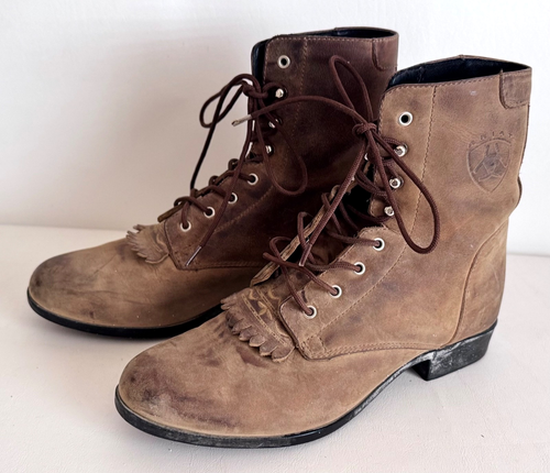 Ariat Boots Women Sz 9 Heritage Competitor Brown Leather Cowgirl ...