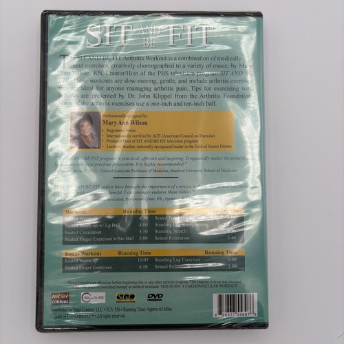 Sit and Be Fit: Arthritis Workout DVD Easy Fitness for Seniors Mary Ann ...