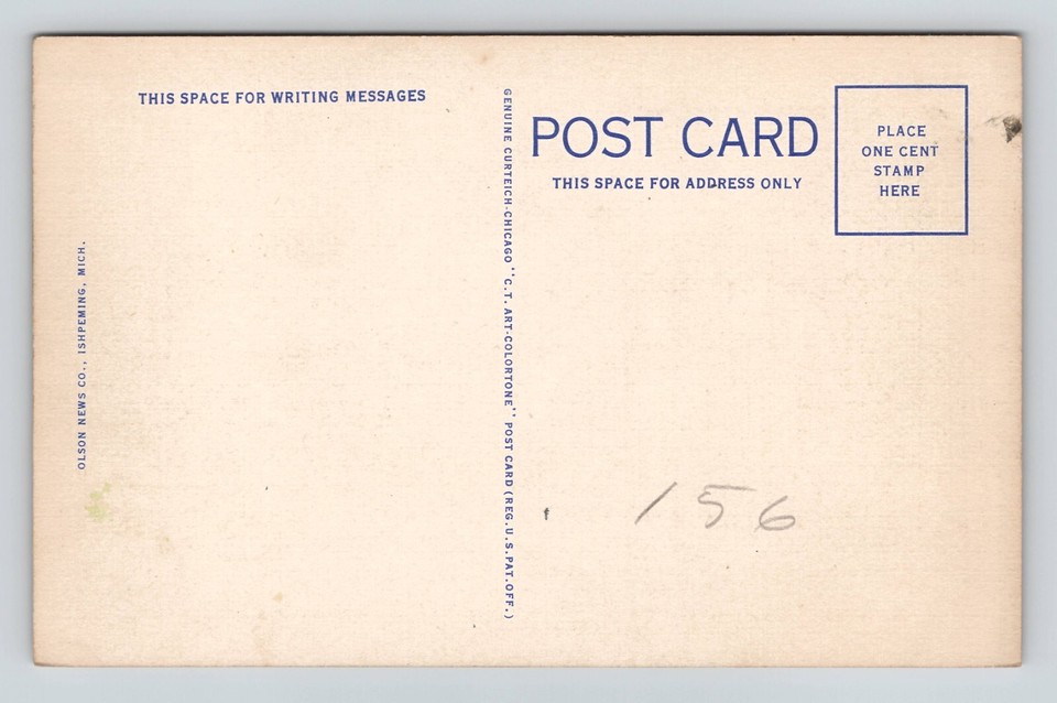 Postcard The Mather Inn Ishpeming Michigan Linen | eBay