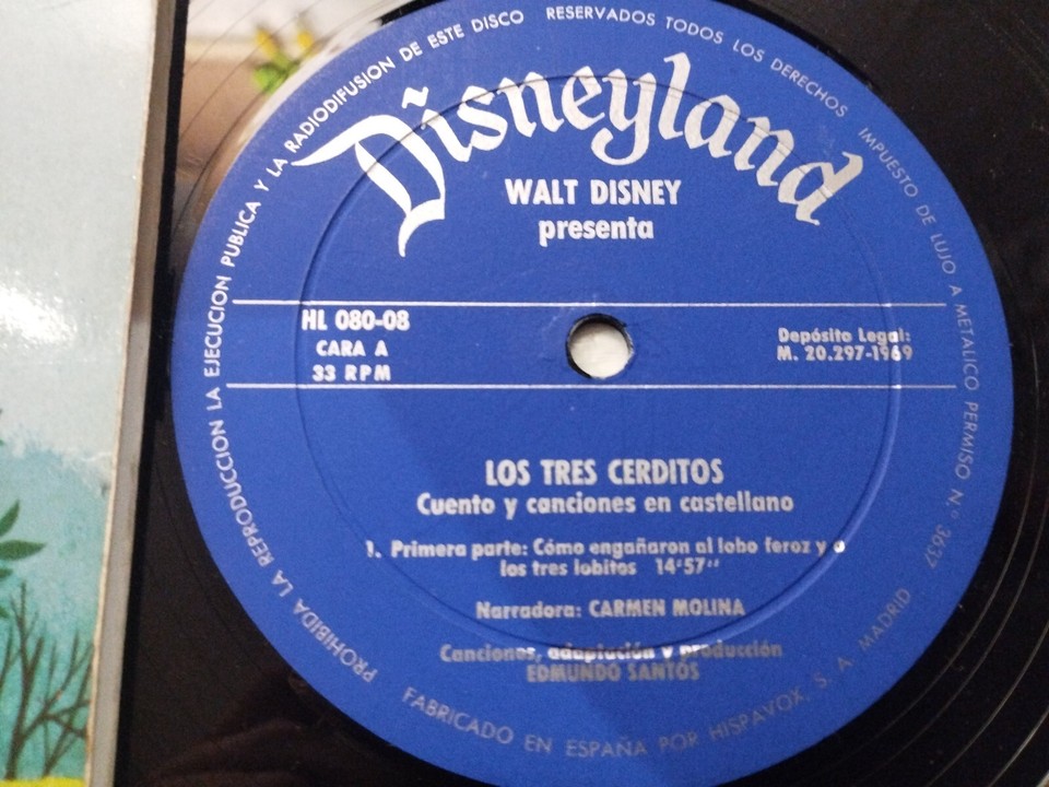 The Three Little Pigs WALT DISNEY 1969 Story and Songs - LP Vinyl 12 ...
