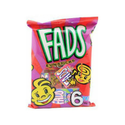4 x 6 PACK FYNA FADS FUN STICKS BOXES FAGS WHITE MUSK BULK LOLLIES KIDS ...