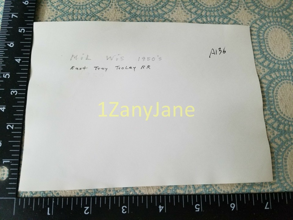 A136 VINTAGE TRAIN ENGINE PHOTO Railroad EAST TROY TROLLEY, WISC, 1950 ...