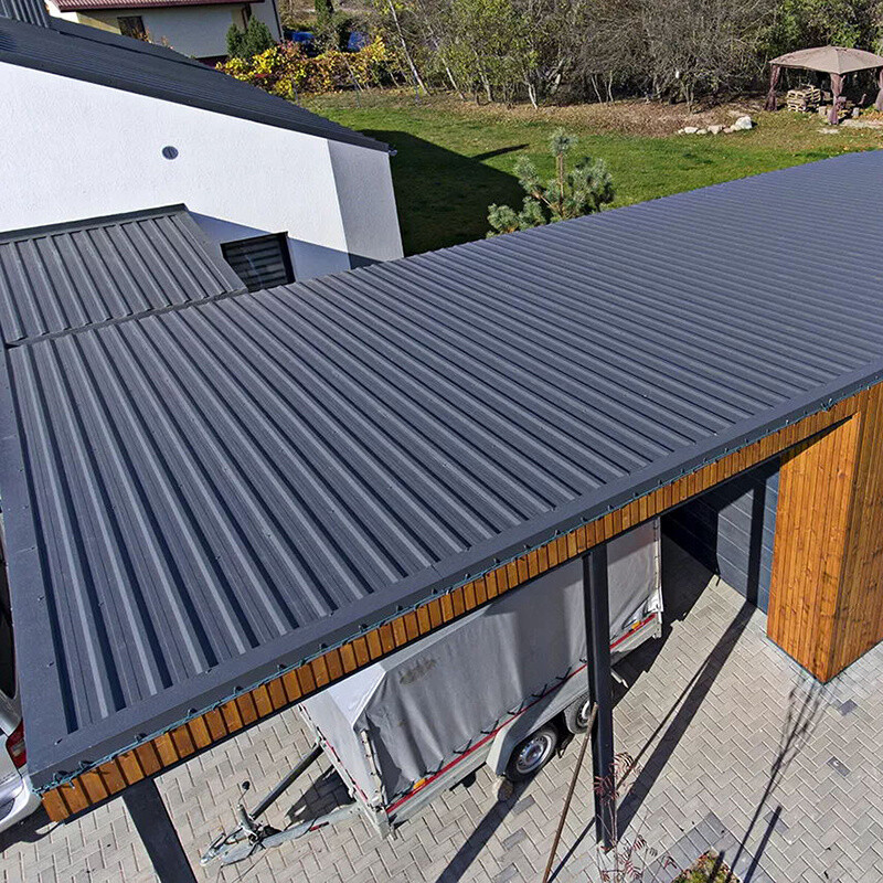 12x Carport Metal Roof Sheets Corrugated Roofing Galvanized Profile ...