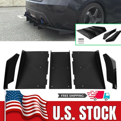 For Subaru WRX STI Rear Diffuser 4Fin Splitter Bumper Lip Spoiler ...