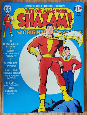 Shazam The Original Captain Marvel Oversized Comic DC 1974 C-27 | eBay