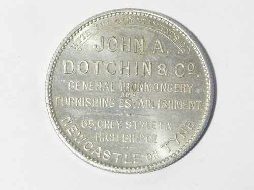 1904-1925 Perpetual Calendar Token J DOTCHIN NEWCASTLE ON TYNE ...