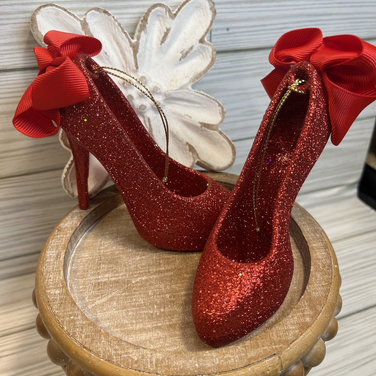 Red High Heels With Bow
