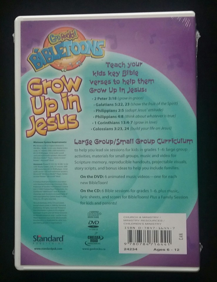 Grow Up In Jesus - God Rocks! BibleToons - 2006 - CD / DVD Curriculum ...