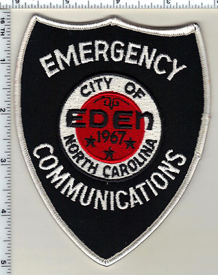 City of Eden Emergency Communications (North Carolina) Shoulder Patch ...