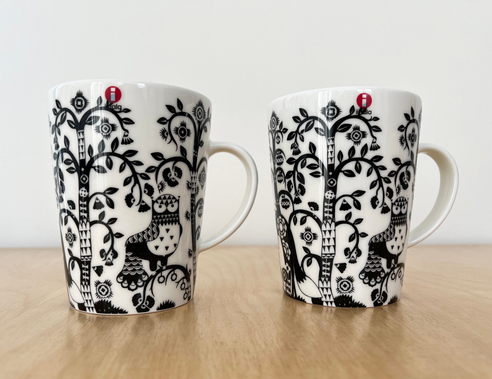 Iittala Porcelain Mug by Klaus Haapaniemi Owl and Fox Black & White ...