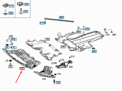 MB E W213 AMG ENGINE COMPARTMENT BOTTOM FRONT COVER A2135246900 NO DUTY ...