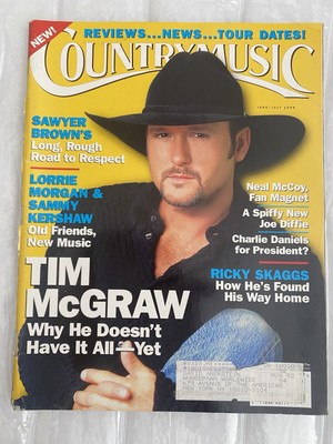 Country Music June/July 1999 Tim McGraw Hank Thompson George D Hay ...