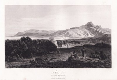 Jericho Palästina Palestine West Bank engraving Stahlstich Löffler ...