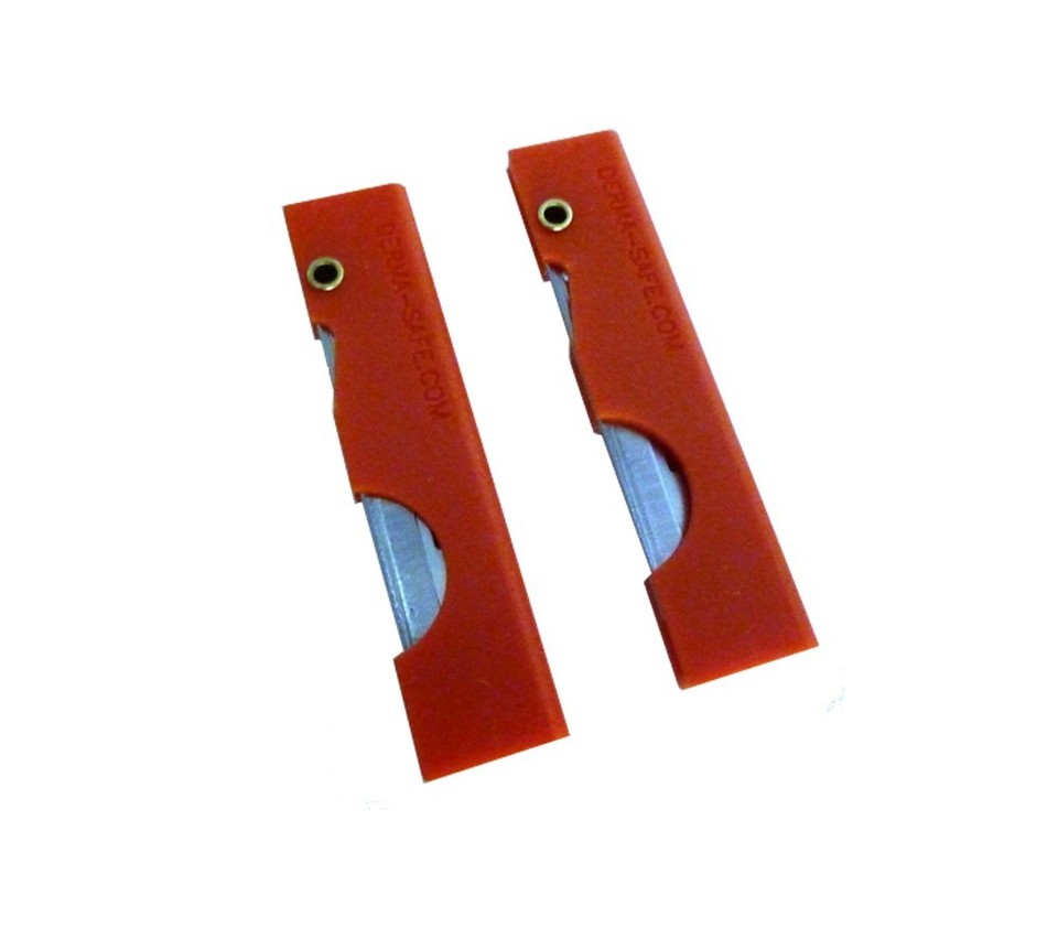 Derma Safe Folding Razor Knife 10 pack Orange for SERE Survival Tool ...