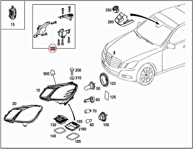 Genuine MERCEDES S212 W212 E-CLASS W212 Estate S212 Rs bracket ...
