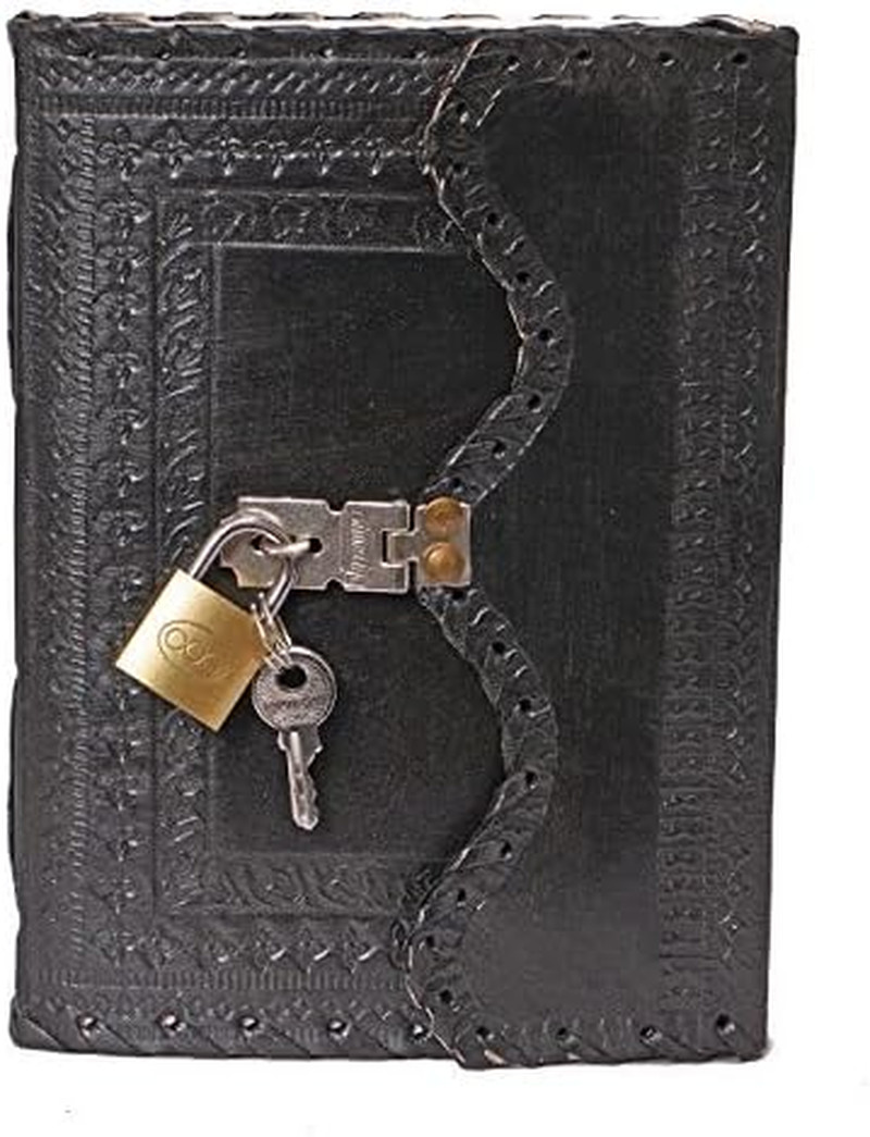 Leather Diary Journal with Lock Notepad Writing Book with Lock & Key ...