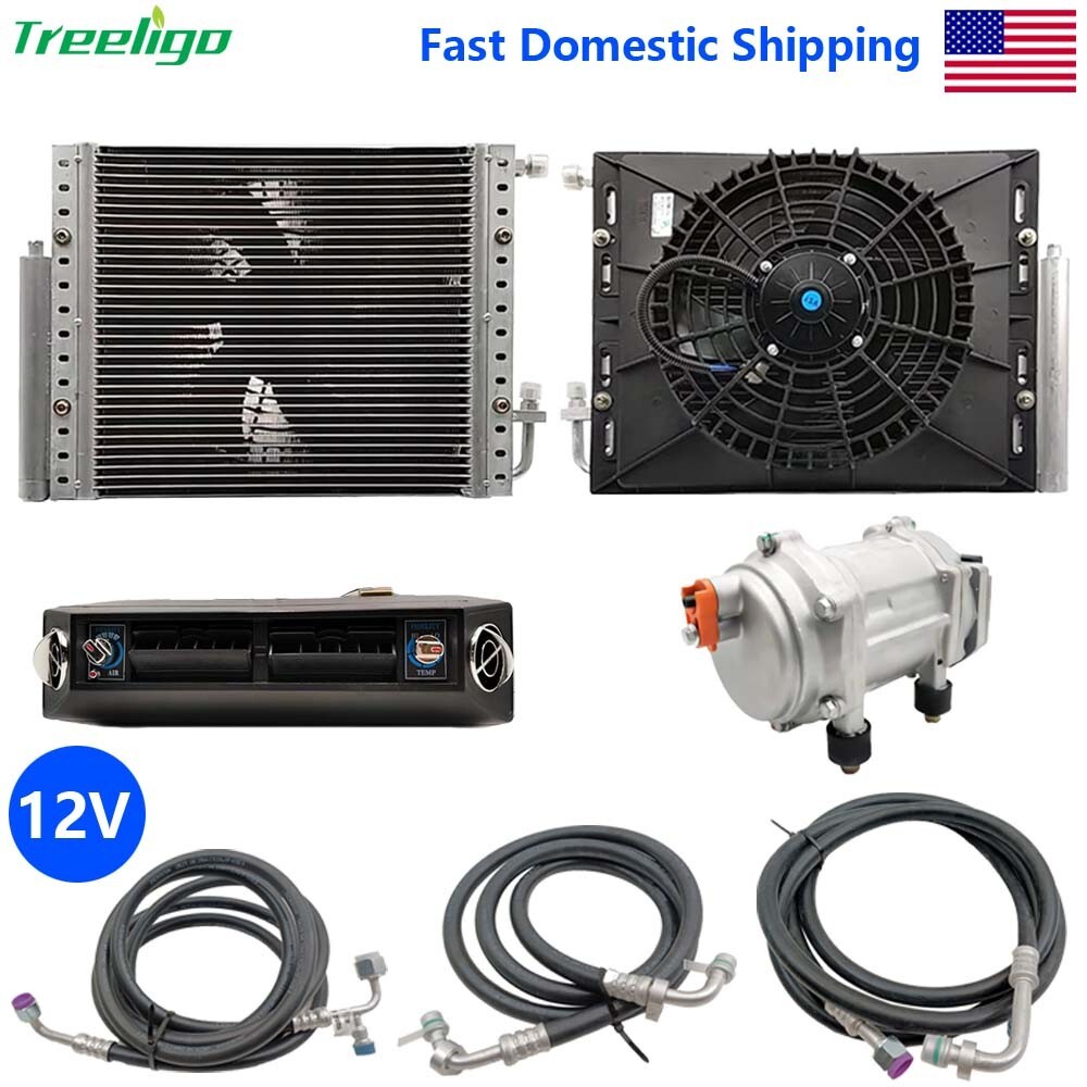 12V Car AC Unit Universal Truck Air Conditioner Electric Compressor ...