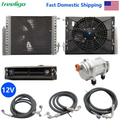 12V Car AC Unit Universal Truck Air Conditioner Electric Compressor ...