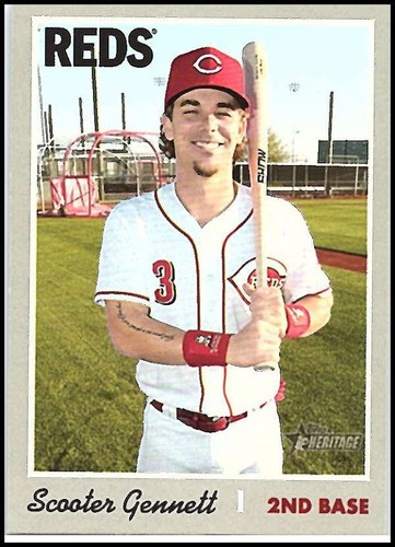 2019 Topps Heritage #466 Scooter Gennett Reds NM-MT (SP - Short Print ...
