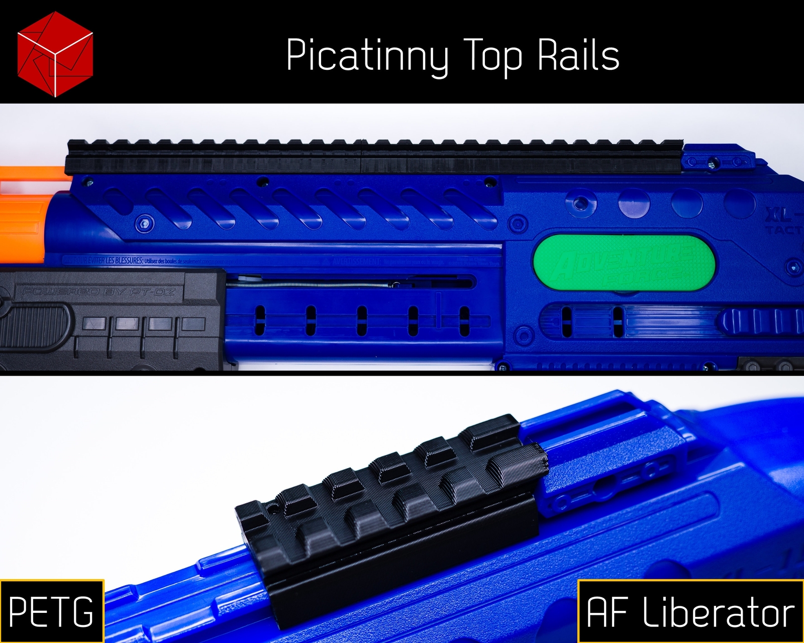 Picatinny Top Rails (PETG) for Adventure Force Liberator | eBay