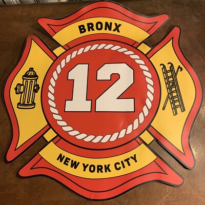 New York City Fire Department Bronx FDNY sign Magnet Plaque 15" NYC ...