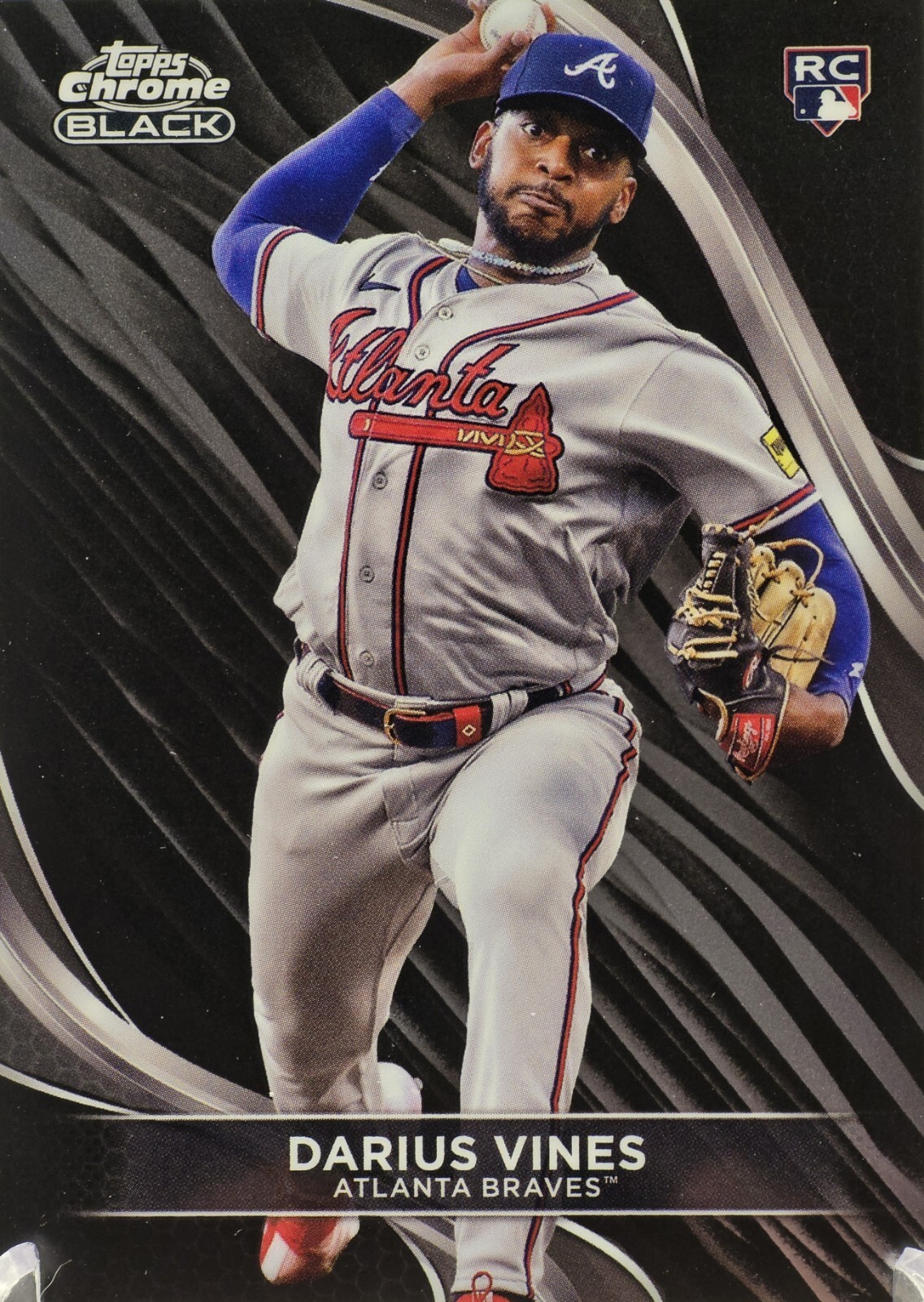 2024 Topps Chrome Black #24 Darius Vines RC Rookie Card Atlanta Braves ...