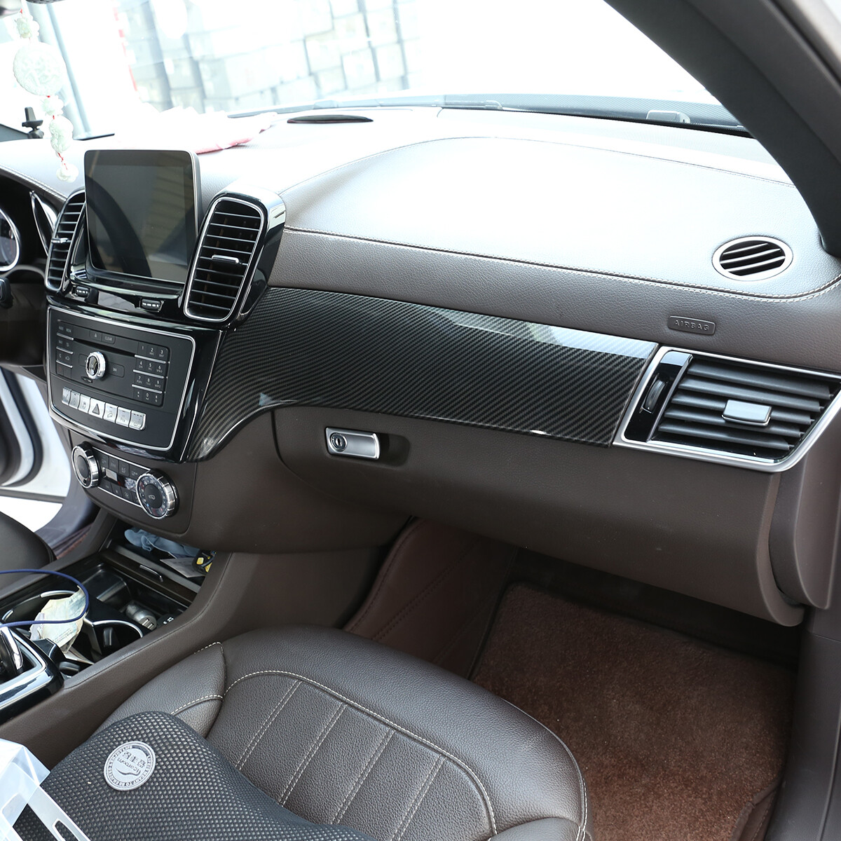 Carbon Fiber Look Interior Decoration Of Trim For Benz ML W166 GL X166 ...