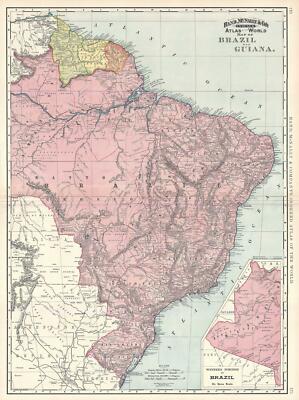 Pre-1900 - Map Of Brazil - 7