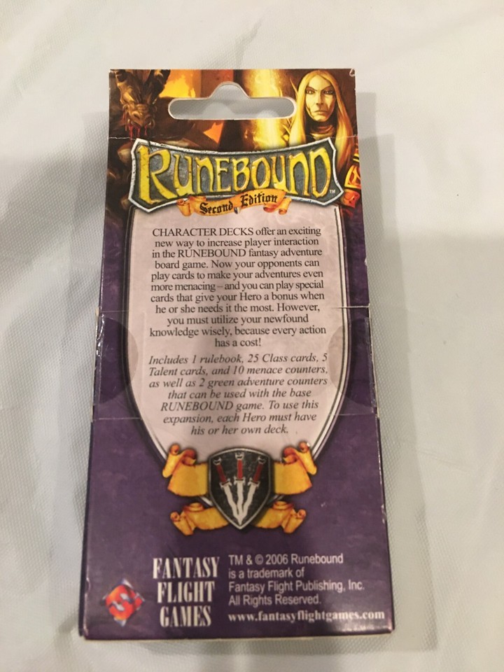 (007) Runebound 2nd Edition Character Deck - Shadow Walker - New | eBay
