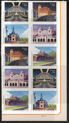 US Scott #5758-62, Plate Block #B11111 2023 Railroad Stations VF MNH | eBay