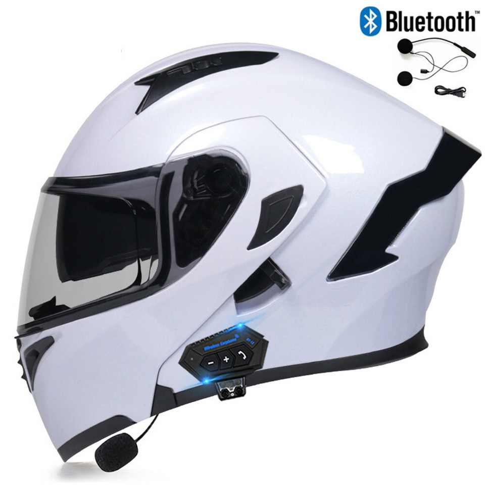 Men Motorcycle Helmet Intercom Bluetooth Headset Wireless Interphone ...