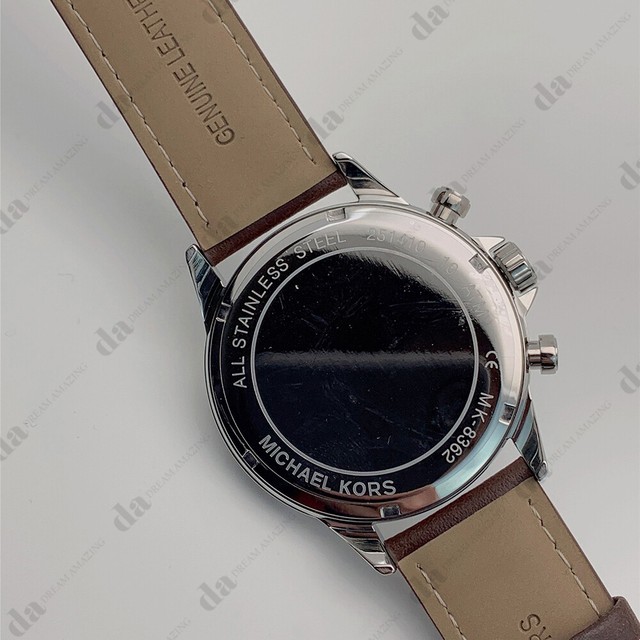 Michael Kors Gage 45 mm Stainless Steel Case Men's Brown Wrist Watch ...