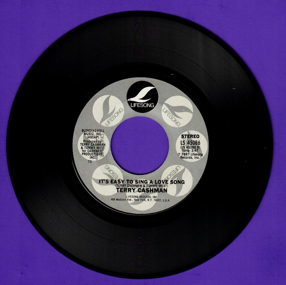 Terry Cashman US 45 Talkin' Baseball / It's Easy To Sing A Love Song W ...