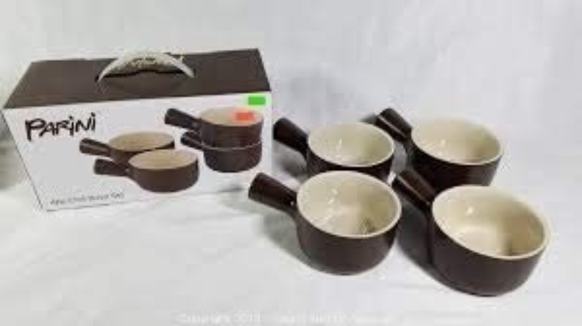 Restaurant Supplies New Parini Ceramic 4 Piece Chili Bowl Set | eBay