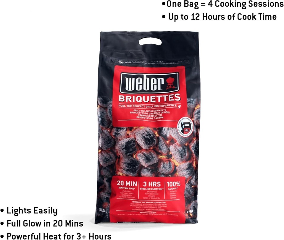 Weber Barbeque Briquettes | 8 kg Bag | BBQ Coal for Grills | 8 Kg | eBay UK