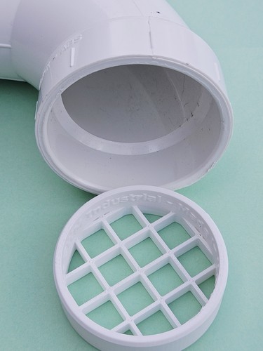 2-1/2" PVC Pipe Vent Screen, 2.875" OD, 1/2" Mesh All Plastic for 2-1/2 ...